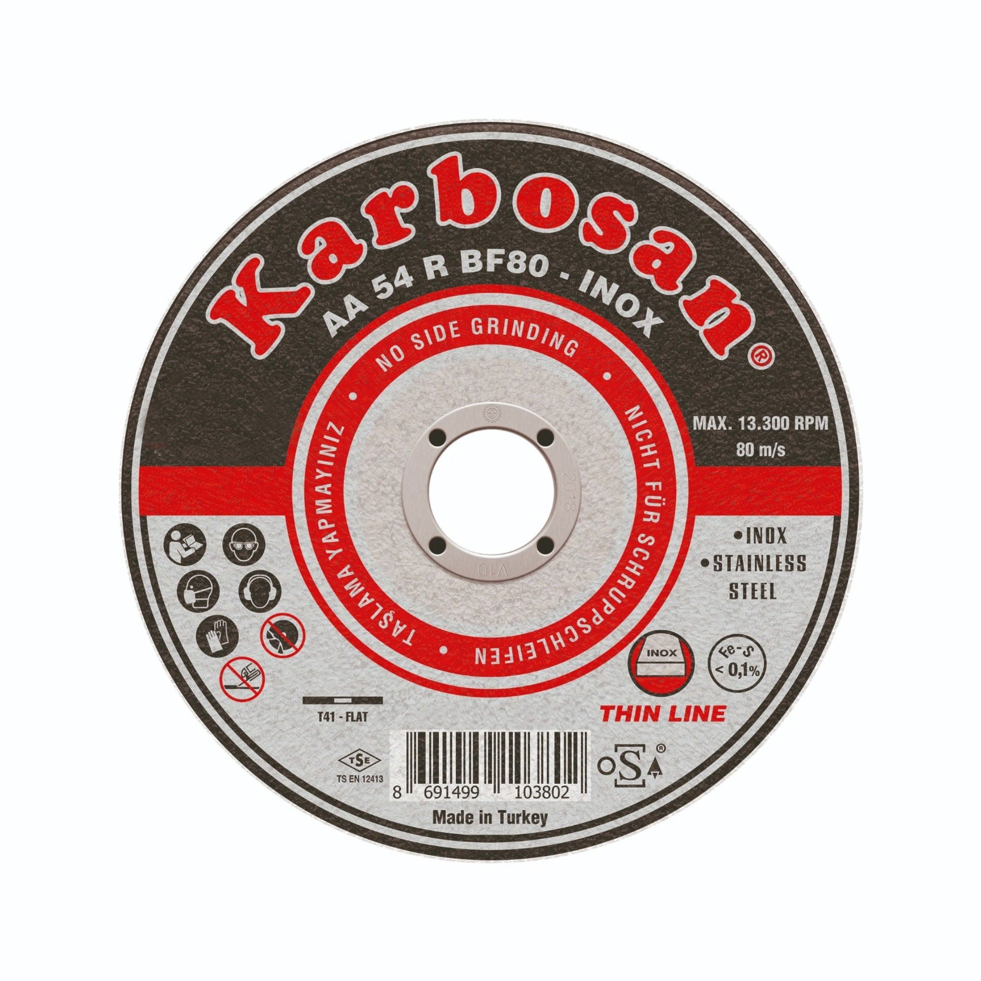 Karbosan 910380 Inox Kesme Taşı 115x1.0x22– kantisguvenligi